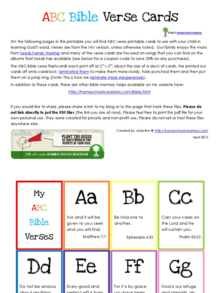 ABC Bible Verses PDF | PDF