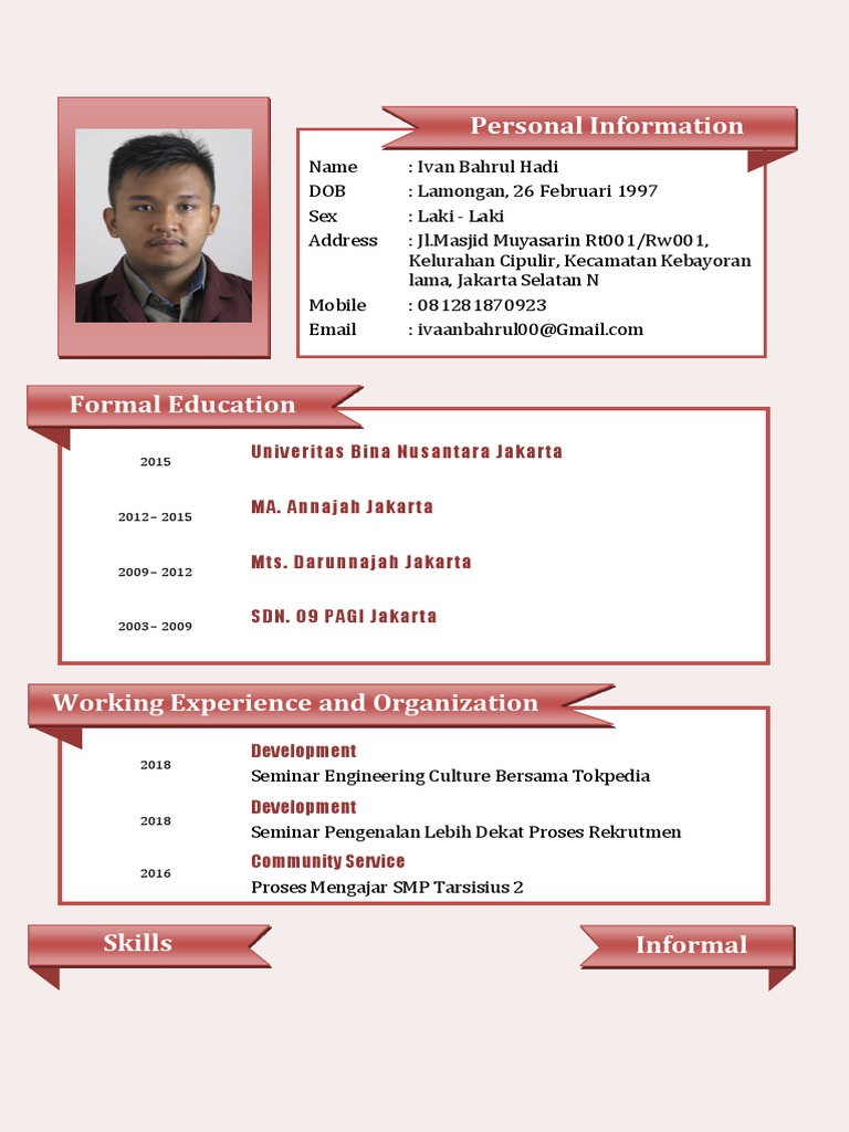 CV Ivan Bahrul Hadi | PDF