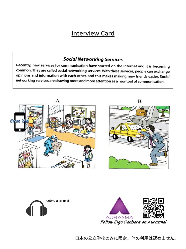 Eiken Interview Card 8 | PDF