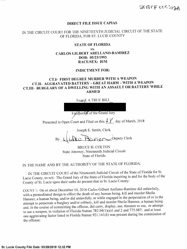 Carlos Arellano Ramirez Indictment | PDF