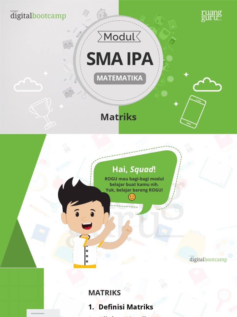 11 SMA IPA MATEMATIKA - Matriks PDF | PDF
