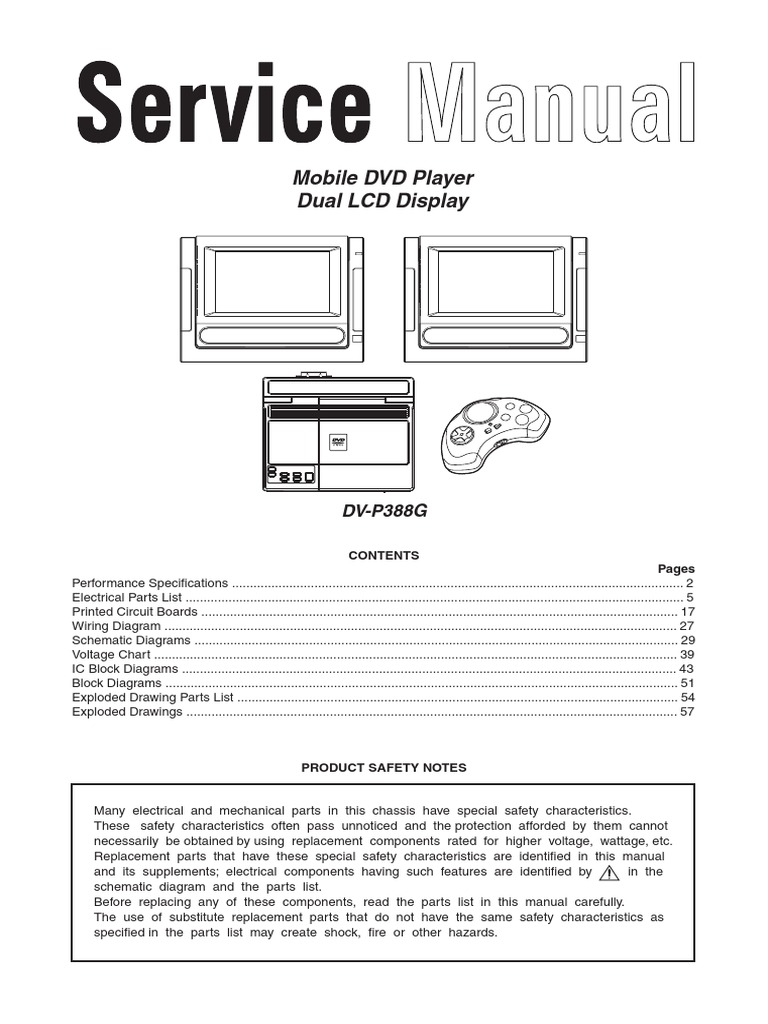 Mobile DVD Player Service Guide | PDF | Technology & Engineering