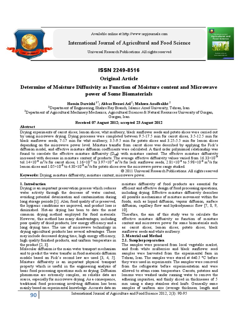 7 12v2i3 7 PDF | PDF | Diffusion | Humidity
