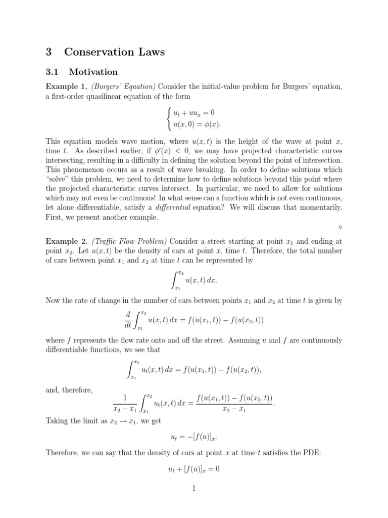Conservation PDF | PDF | Partial Differential Equation | Differential ...