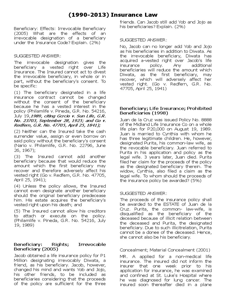 1990-2013 Insurance Law | PDF | Reinsurance | Insurance