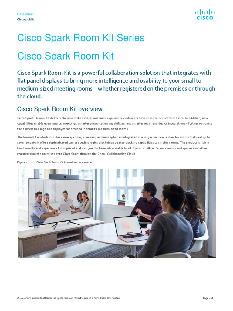 Cisco Spark Room Kit Datasheet en PDF | PDF | Hdmi | I Pv6