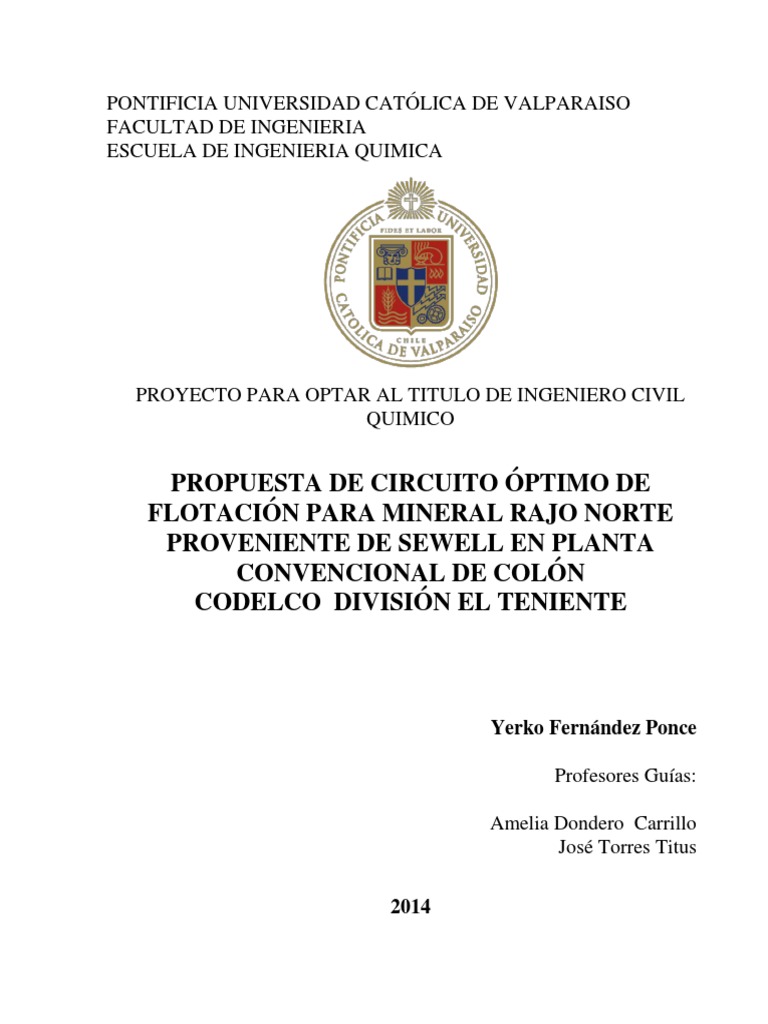 Flowsheet Teniente PDF | PDF | Minerales | Minería