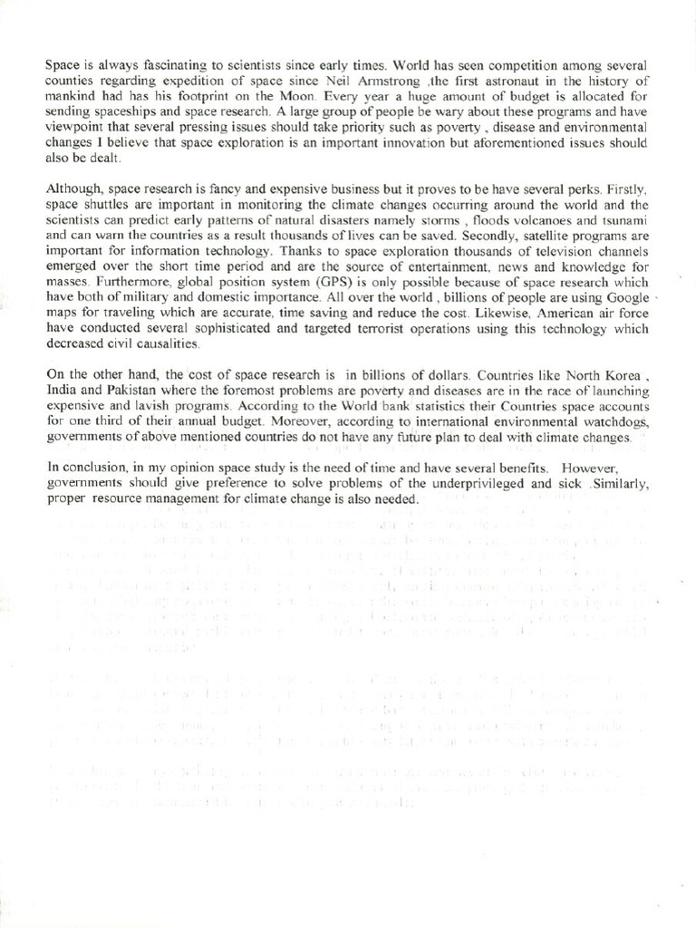 Space Exploration Essay | PDF