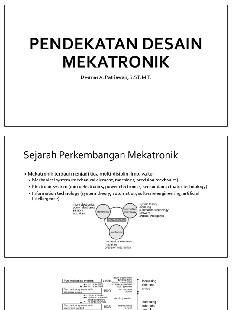 Desain Sistem Mekatronik Terintegrasi | PDF