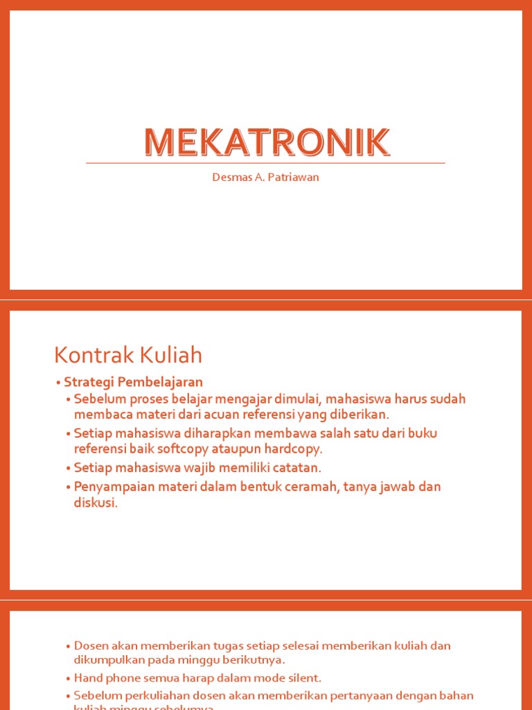 Pendahuluan Mekatronik-1 | PDF