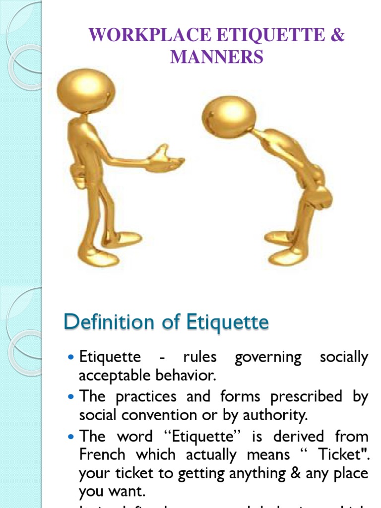 Workplace Etiquette Essentials | PDF | Etiquette | Conversation