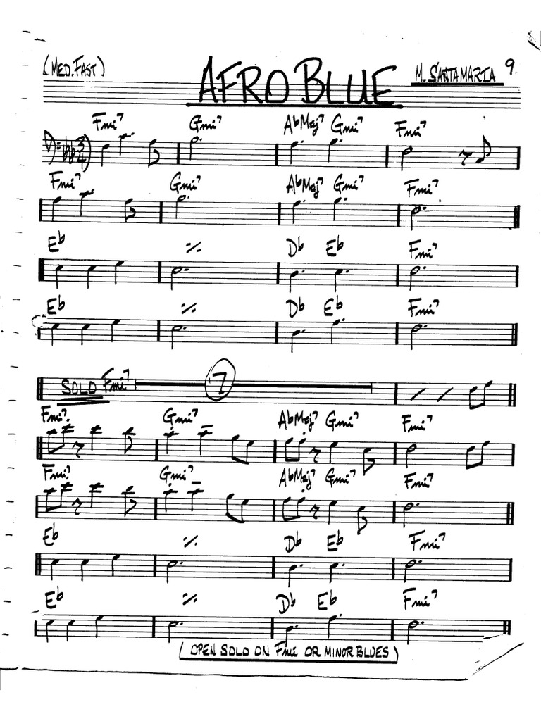 Afro Blue (Bass Clef) | PDF