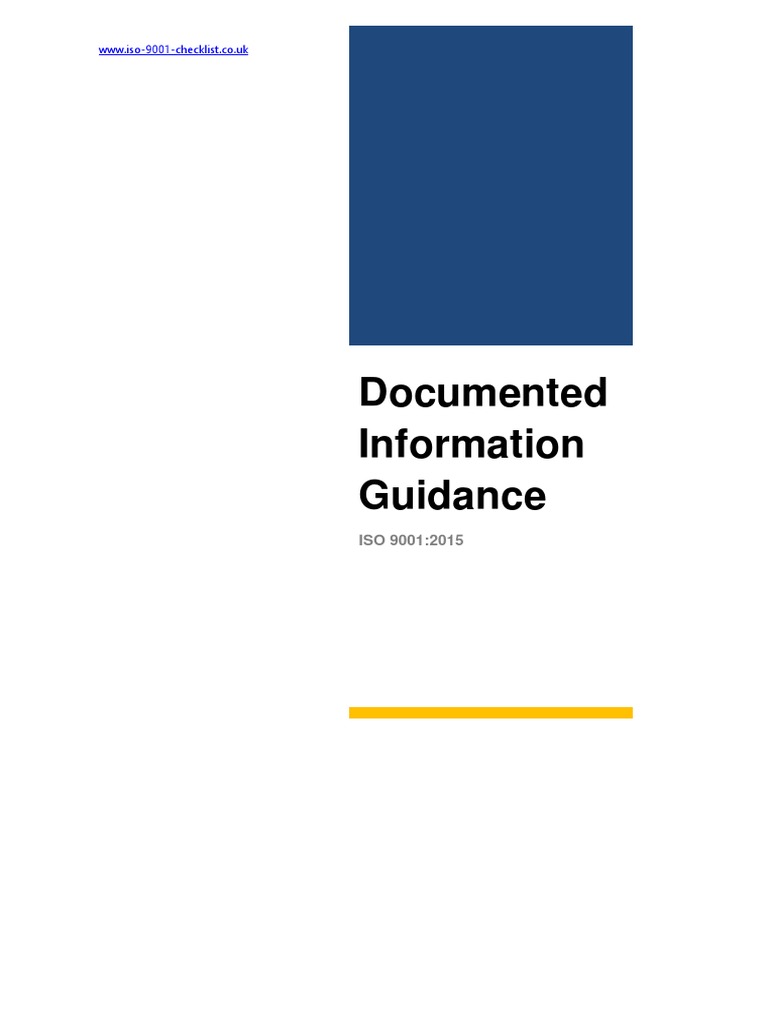 Documented Information Guidance Sample ISO 9001 | PDF | Iso 9000 ...