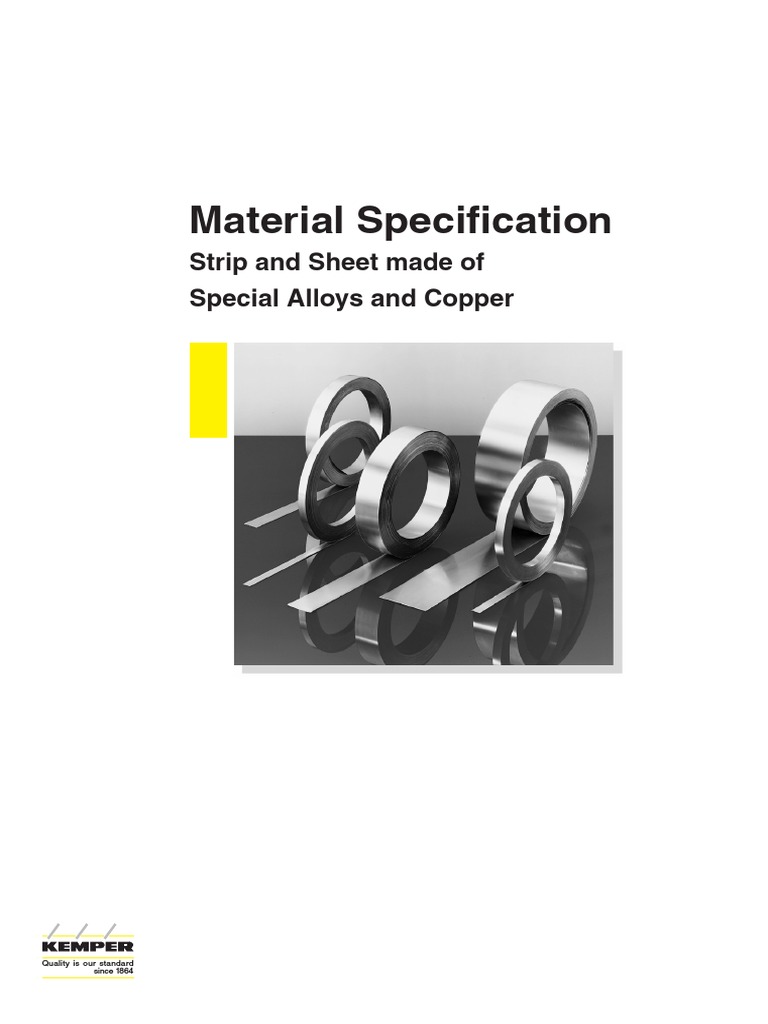 Copper Alloy Specifications and Properties | PDF | Copper | Strength Of ...