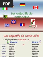 Les Adjectifs de Nationalité | PDF