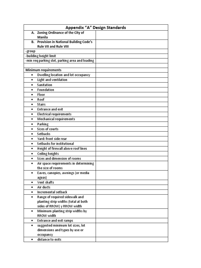 Appendix "A" Design Standards | PDF | Stairs | Buildings And Structures