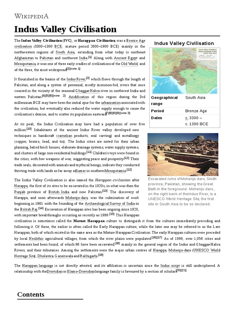 Indus Valley Civilisation | PDF | Archaeology