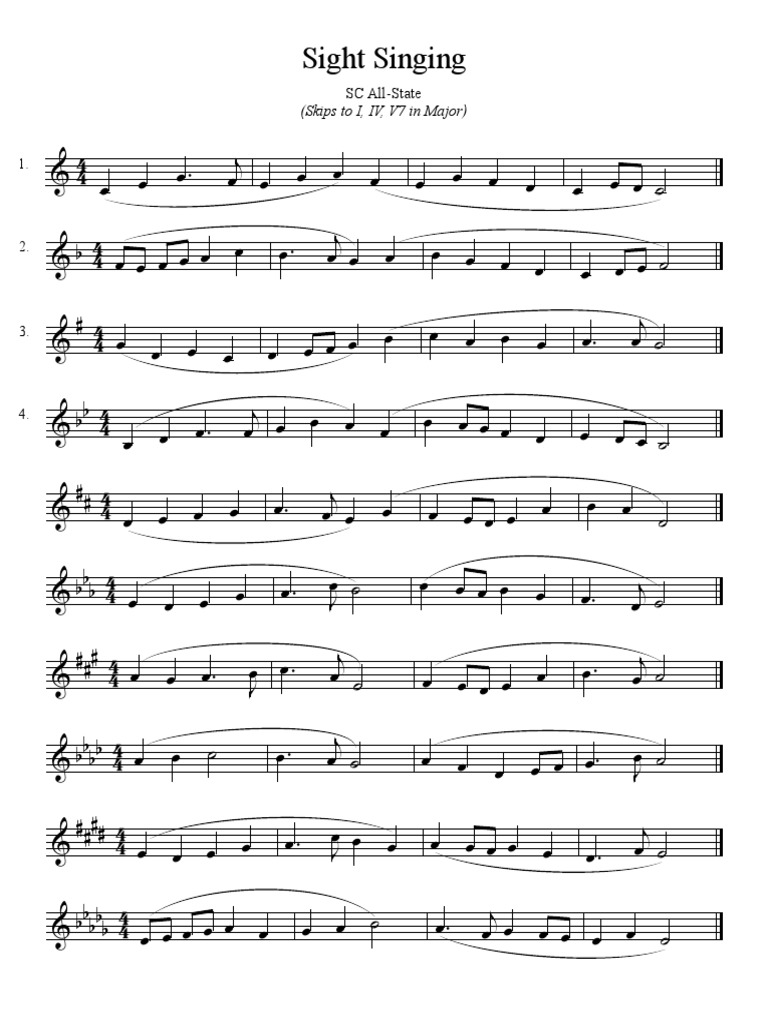 Sight Singing PDF | PDF