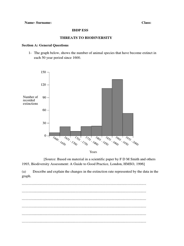 Ibdp Ess-1-2 | PDF | Extinction | Biodiversity