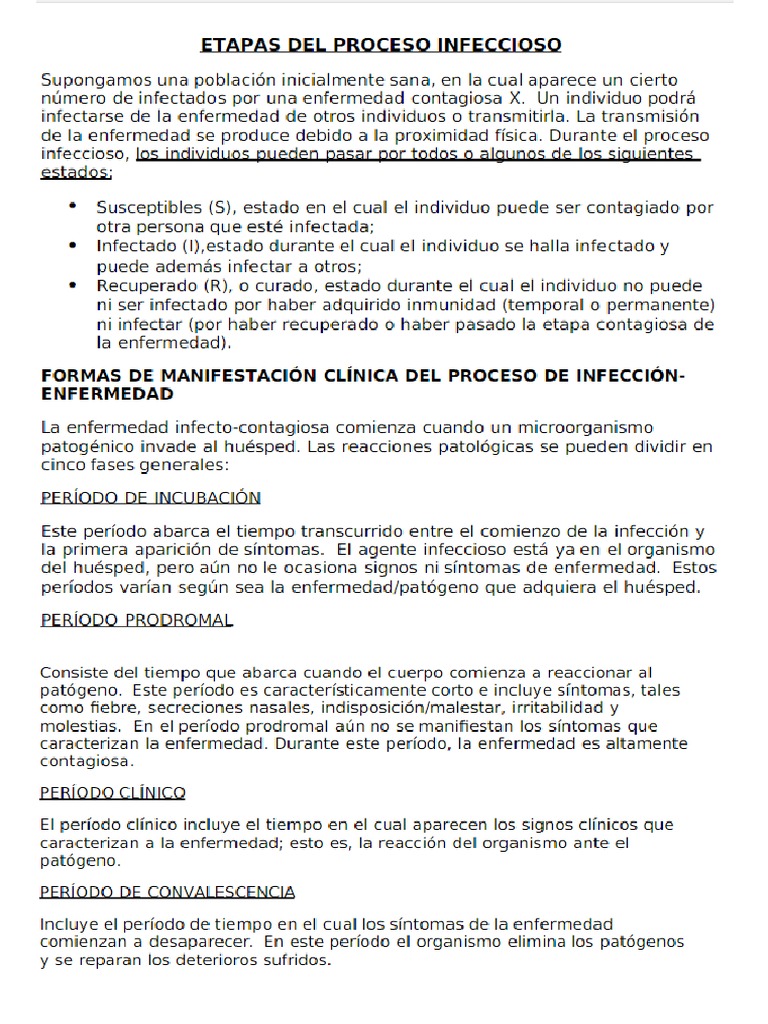 Que Es El Proceso Infeccioso | PDF | Infección | Medicina CLINICA