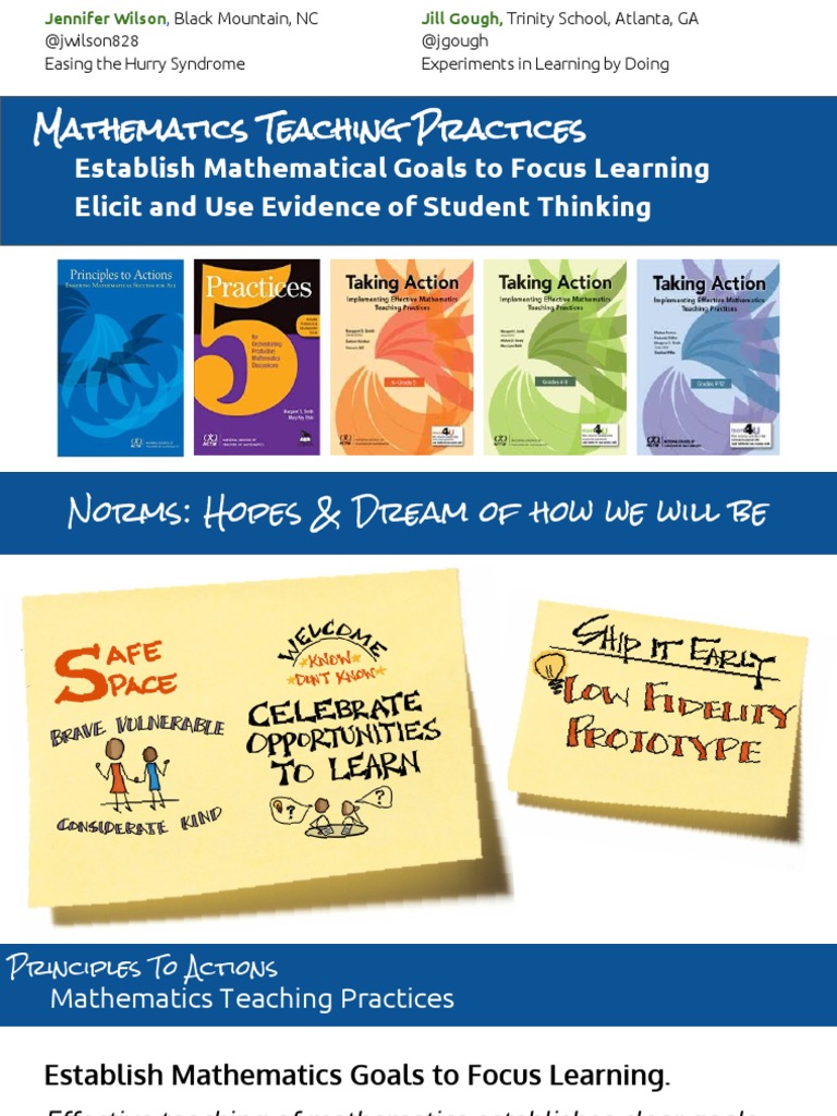 NCTM Webinar - Establish Mathematical Goals To Focus Learning - Elicit ...