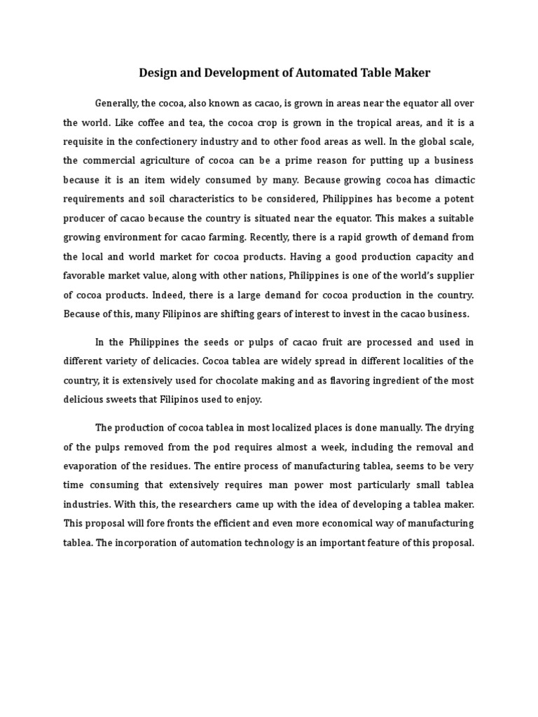 Design and Development of Automated Table Maker: Confectionery Industry ...