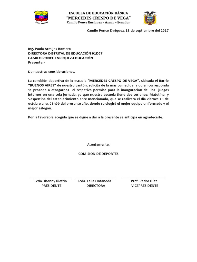 Oficio para Permiso | PDF