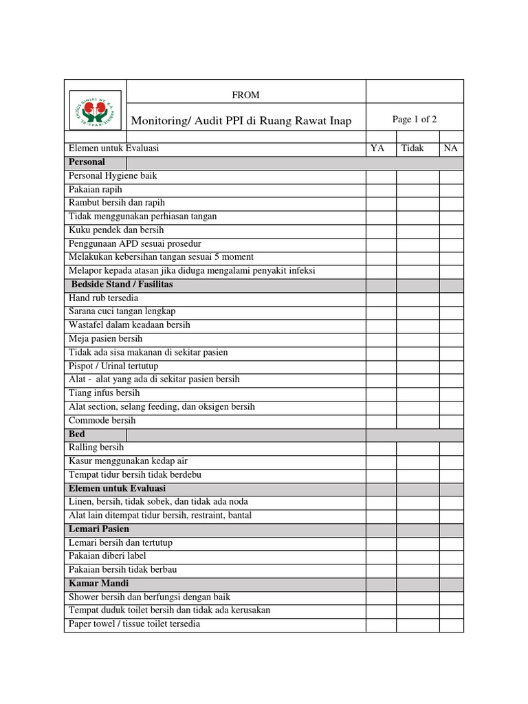 Form Audit Ppi RSKG Word | PDF