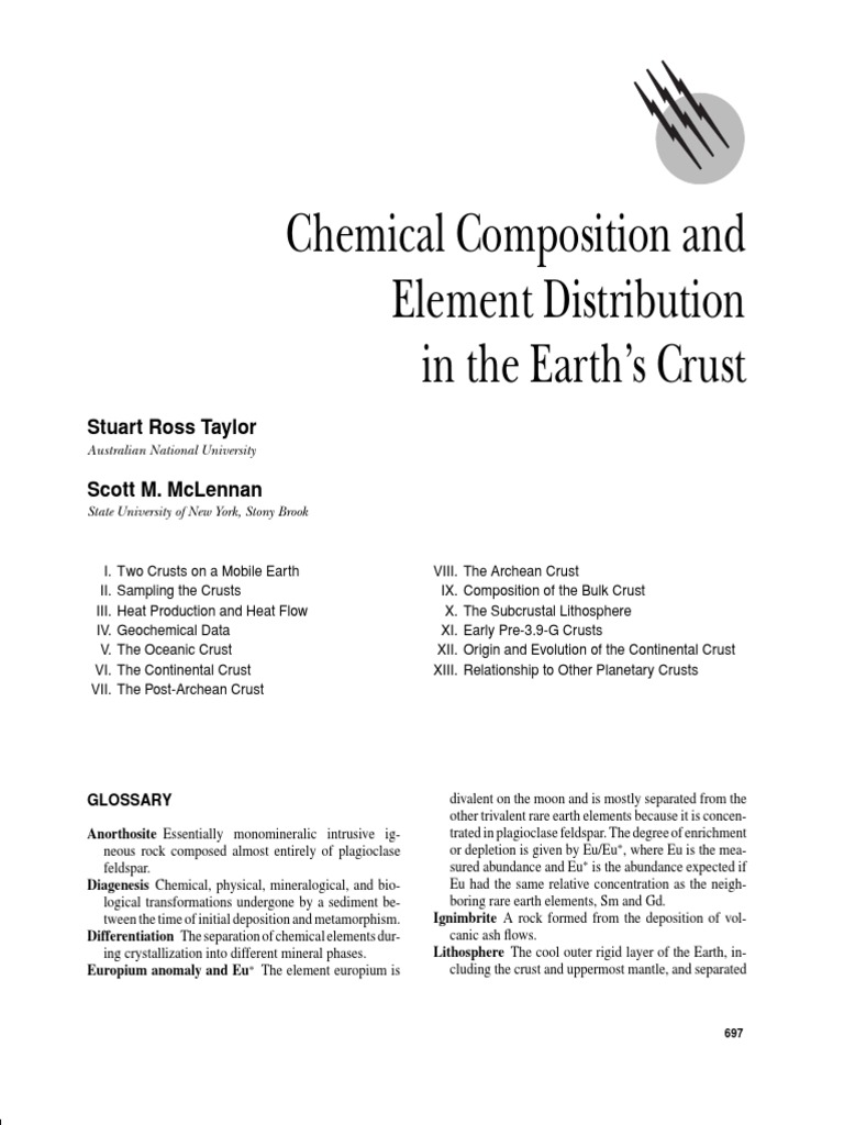 Chemical Composition and Element Distribution in The Earths Crust ...