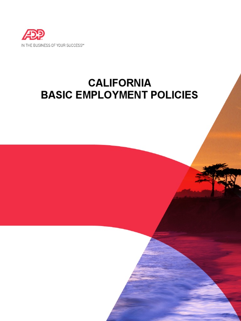 California Basic Employment Policies: Page 1 of 20 Fs 105 Ca 2013 | PDF ...