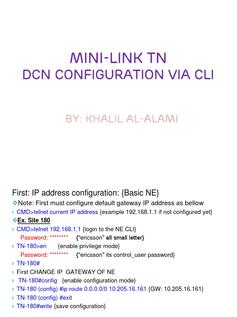 DCN Configuration Via Cli | PDF | Ip Address | Network Protocols