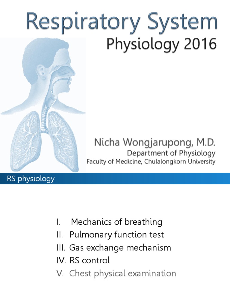 Respiratory physiology Review
