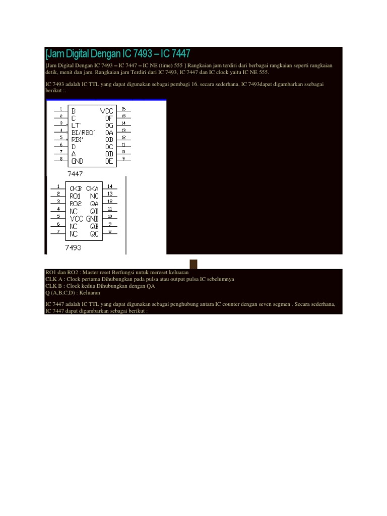 Jam Digital Dengan IC 7493 | PDF