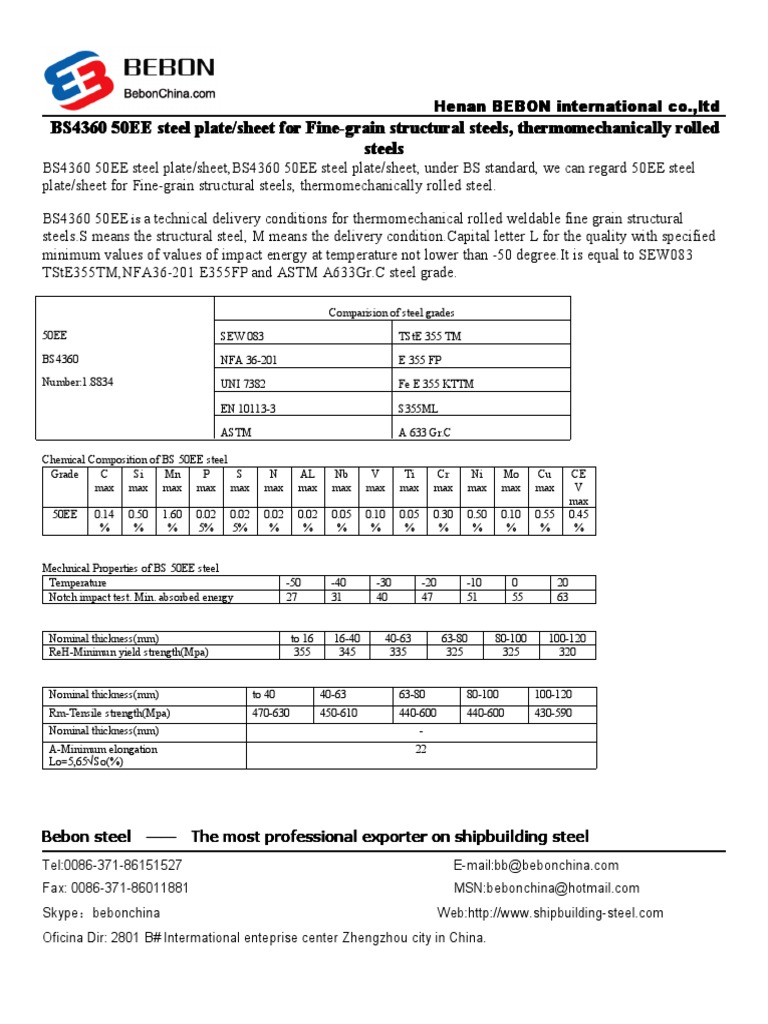 BS 4360 50ee | PDF | Structural Steel | Building Materials