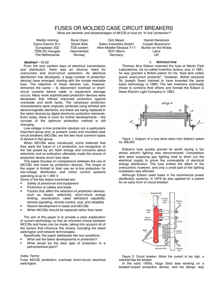 Fuses or Molded Case Circuit Breakers | PDF | Fuse (Electrical ...