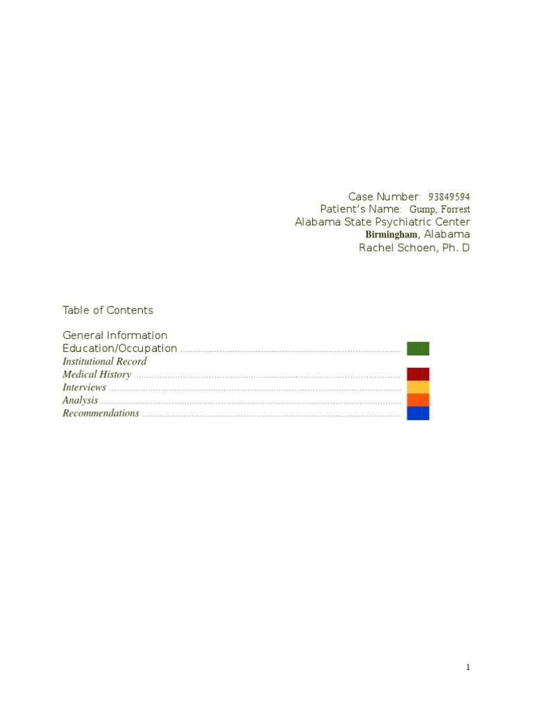 Forrest Gump Case Study | PDF | Attention Deficit Hyperactivity ...