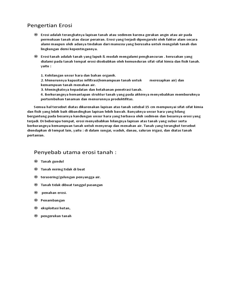 Pengertian Erosi | PDF