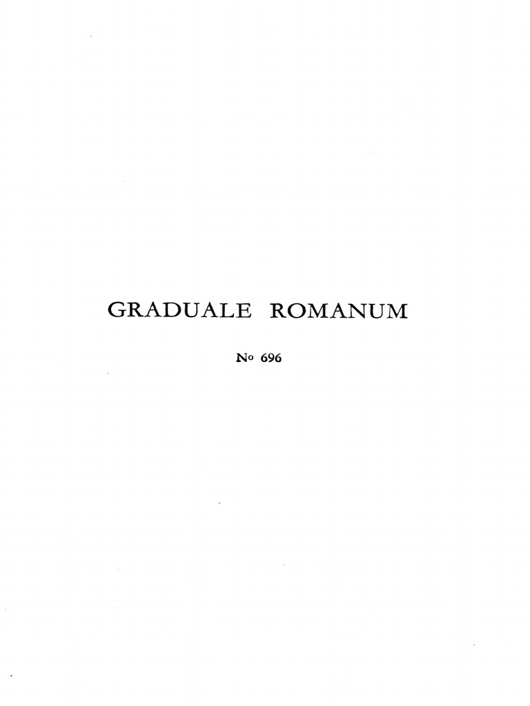 Graduale Romanum (1961) PDF | PDF
