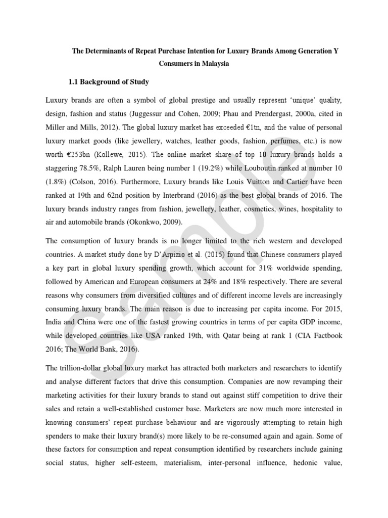 Good The Determinants of Repeat Purchase Intention | PDF | Brand | Behavior