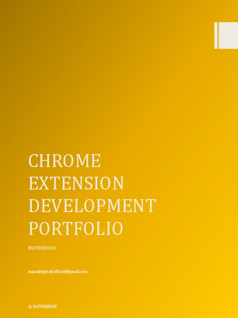 Chrome Extension Development Portfolio | PDF | Cascading Style Sheets ...