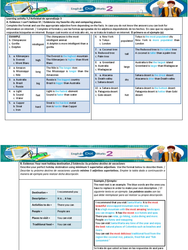 AA3 My Favorite City - Comparing Places Ejercicio Final | PDF | Nature