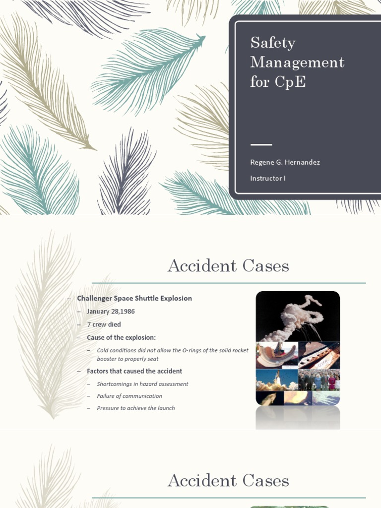 Safety Management For CpE-1 | PDF | Hazards | Risk