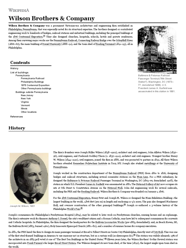 Wilson Brothers & Company | PDF | Philadelphia | Rail Transport