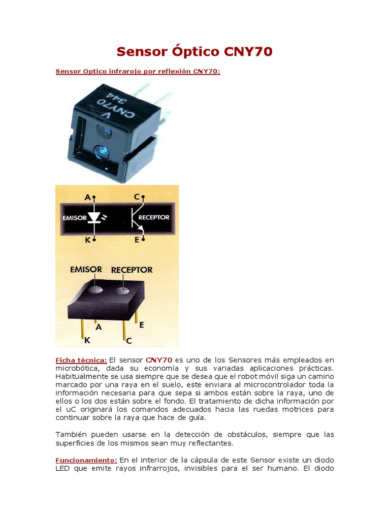 Sensor Óptico CNY70 | PDF | Diodo emisor de luz | Microcontrolador