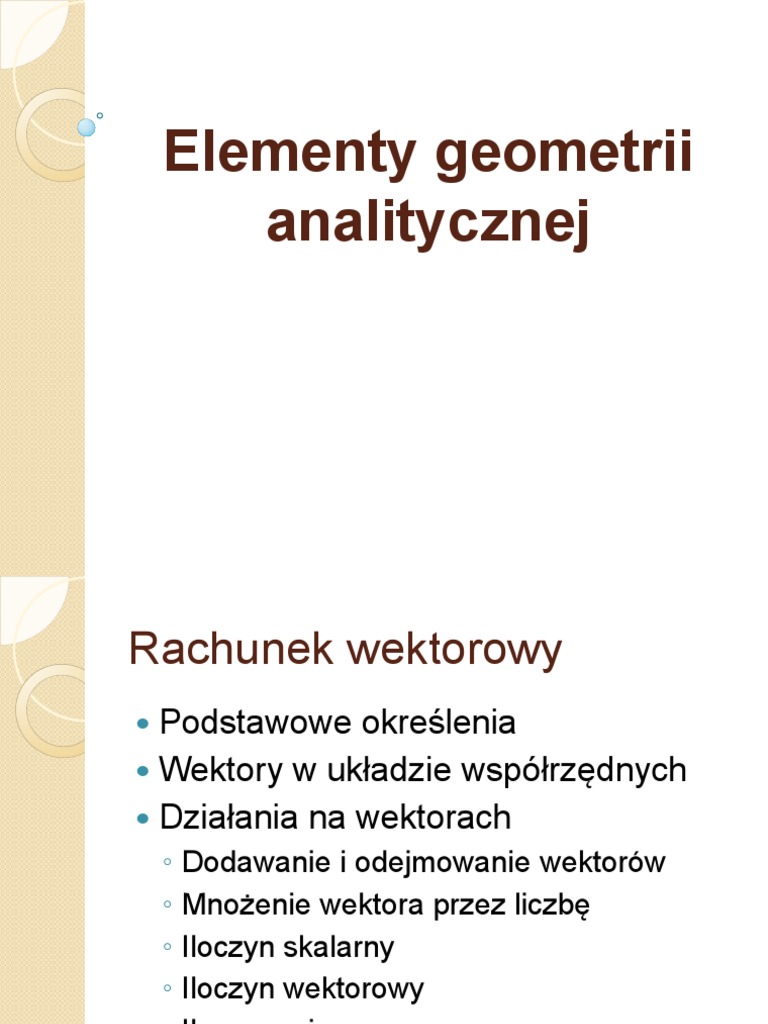 Rachunek Wektorowy | PDF