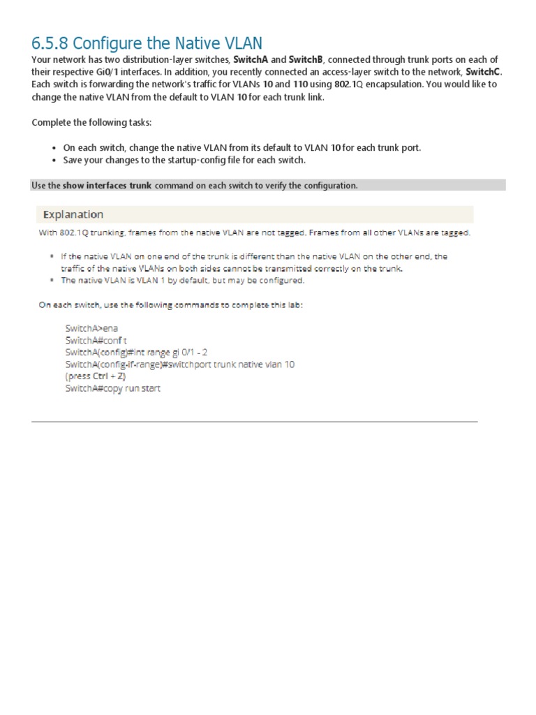 6 5 8 Configure The Native Vlan Pdf