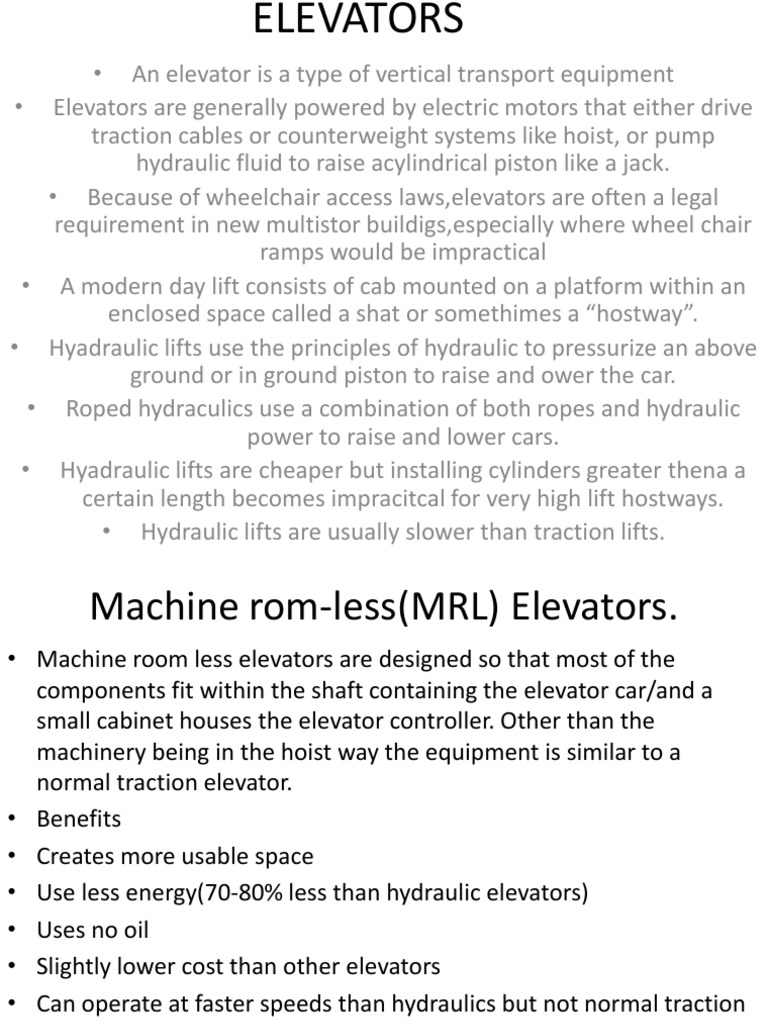 Elevators | PDF | Escalator | Elevator