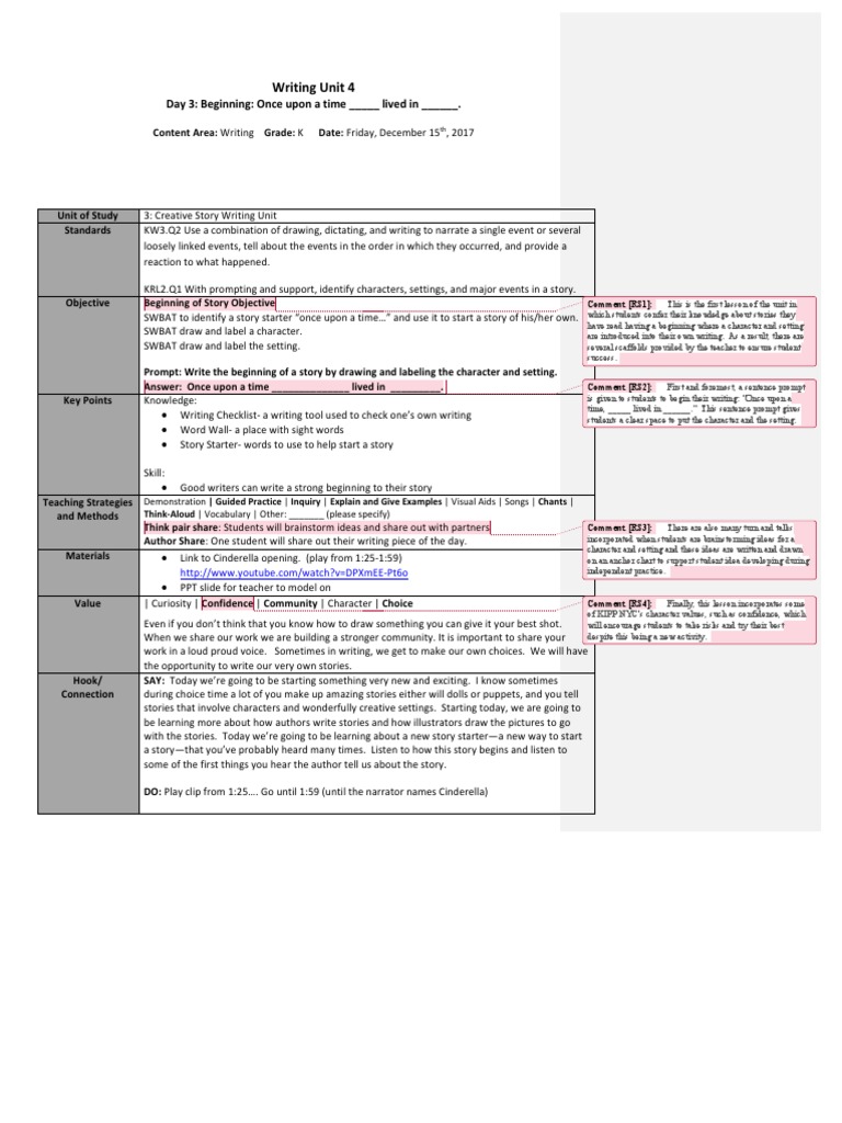 Annotated Lesson Plan | PDF | Once Upon A Time (TV Series) | Brainstorming