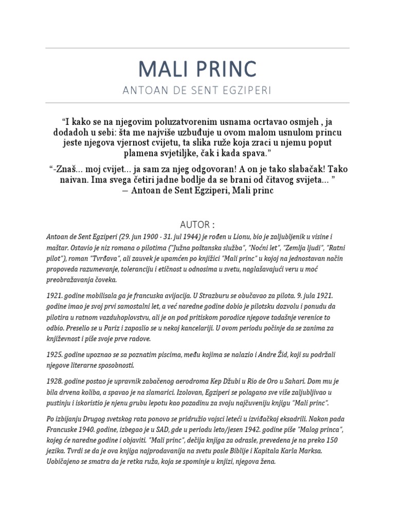 Mali Princ | PDF
