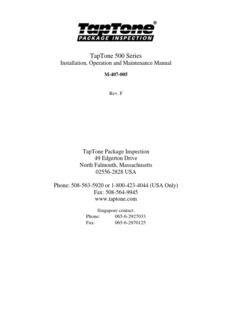 Manual Tap Tone 500 | PDF | Electrostatic Discharge | Personal Computers